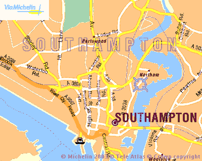 Map Of England Showing Southampton - United States Map